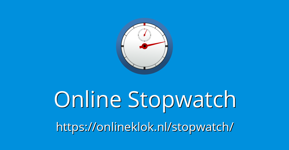 Online Stopwatch - OnlineKlok.nl